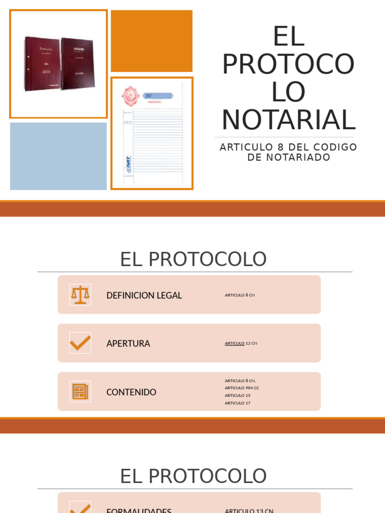 El Protocolo Notarial. | PDF