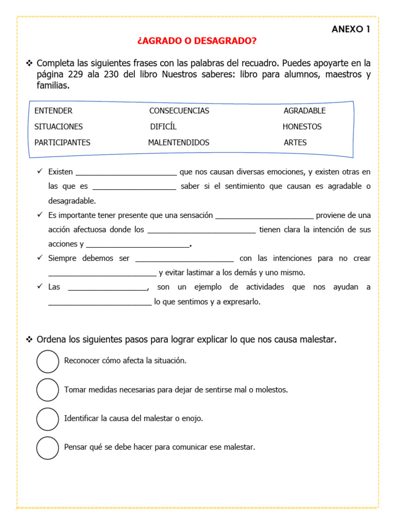 Cuadernillo Proyecto 2 Feria de Los Sentimientos | PDF | Conceptos psicologicos | Sicología