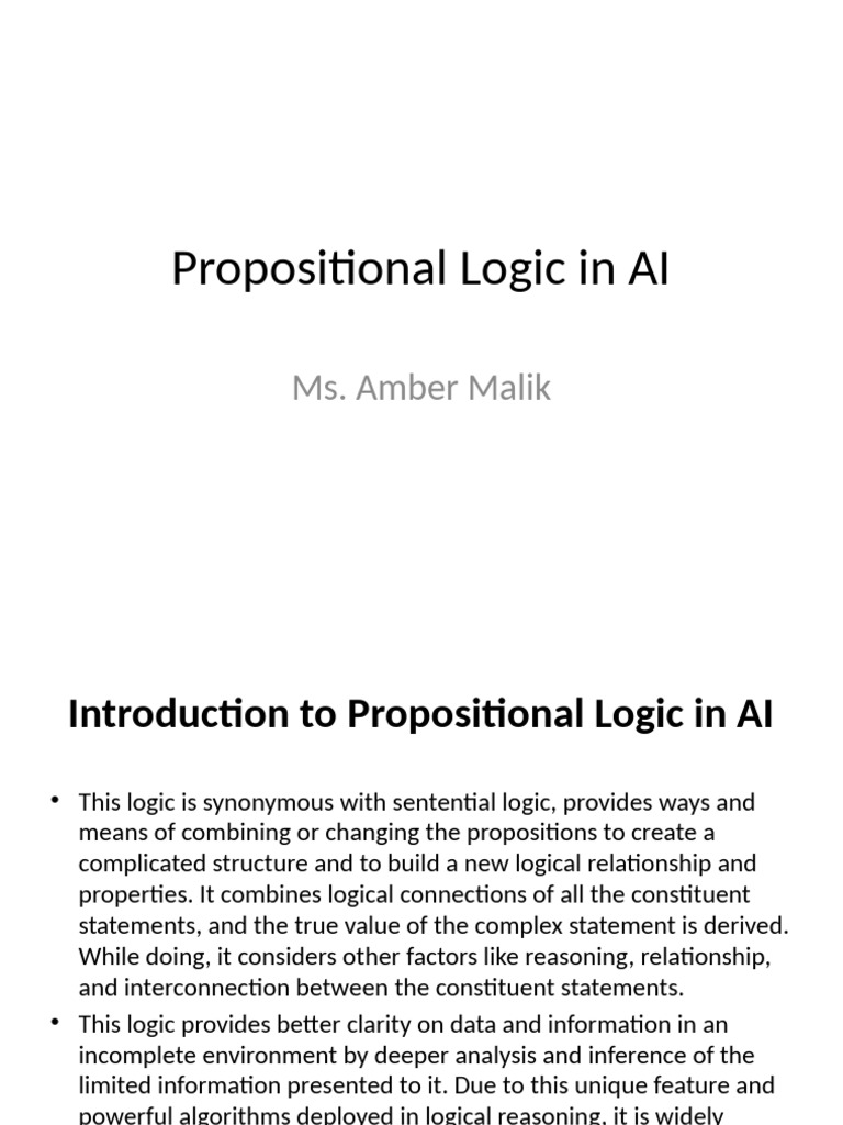 AI Logic for Tech Enthusiasts | PDF | Logic | Metalogic
