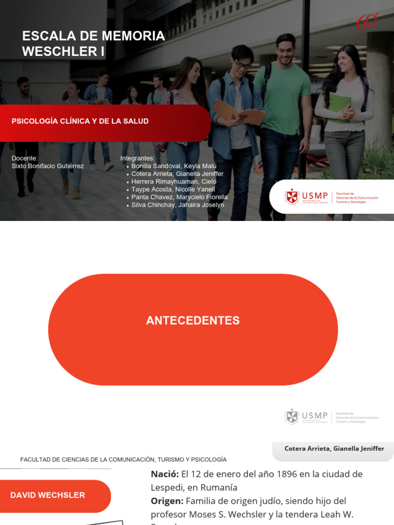 Escala de Memoria - Grupo 4 | PDF | Escala de inteligencia para adultos ...