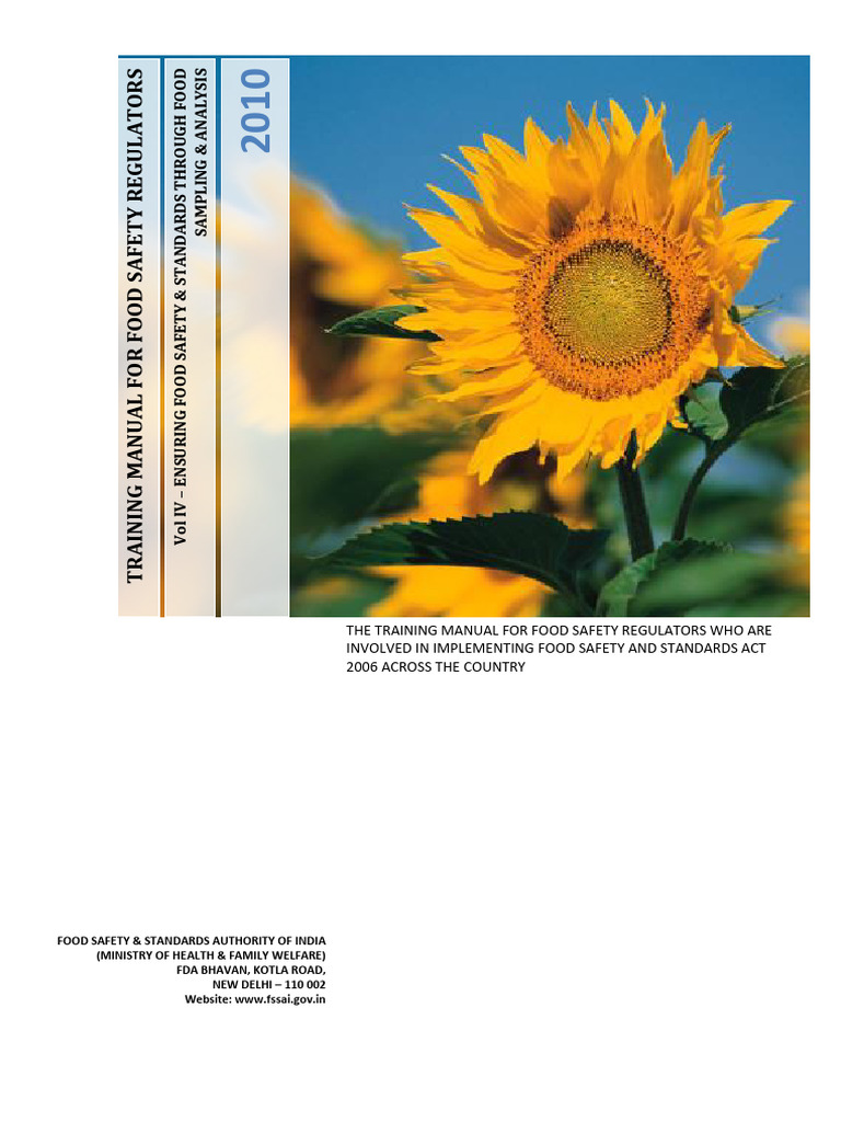 Volume IV Ensuring FSS Food Sampling Analysis | PDF | Sampling ...