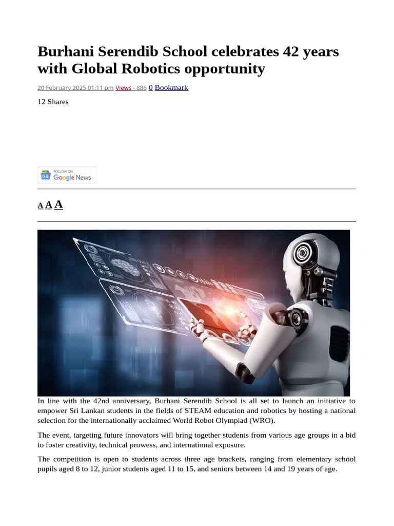 Burhani Serendib School | PDF