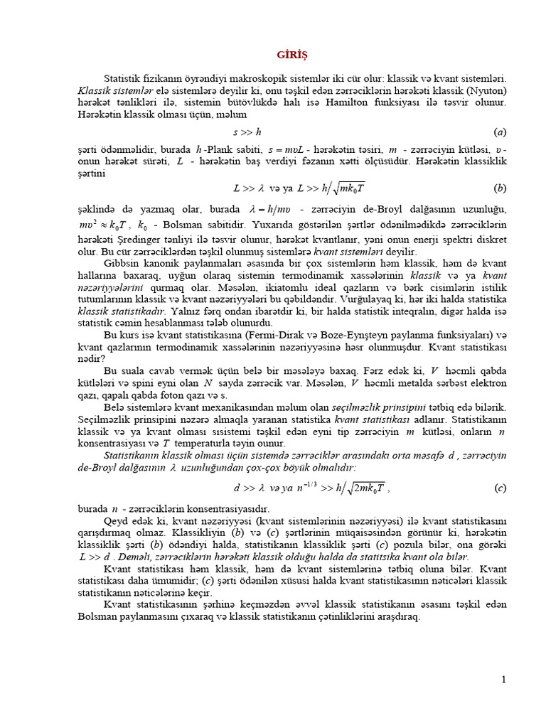 Kvant Statisitkası | PDF