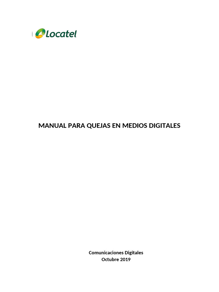 Manual para Quejas en Medios Digitales 2019 | PDF