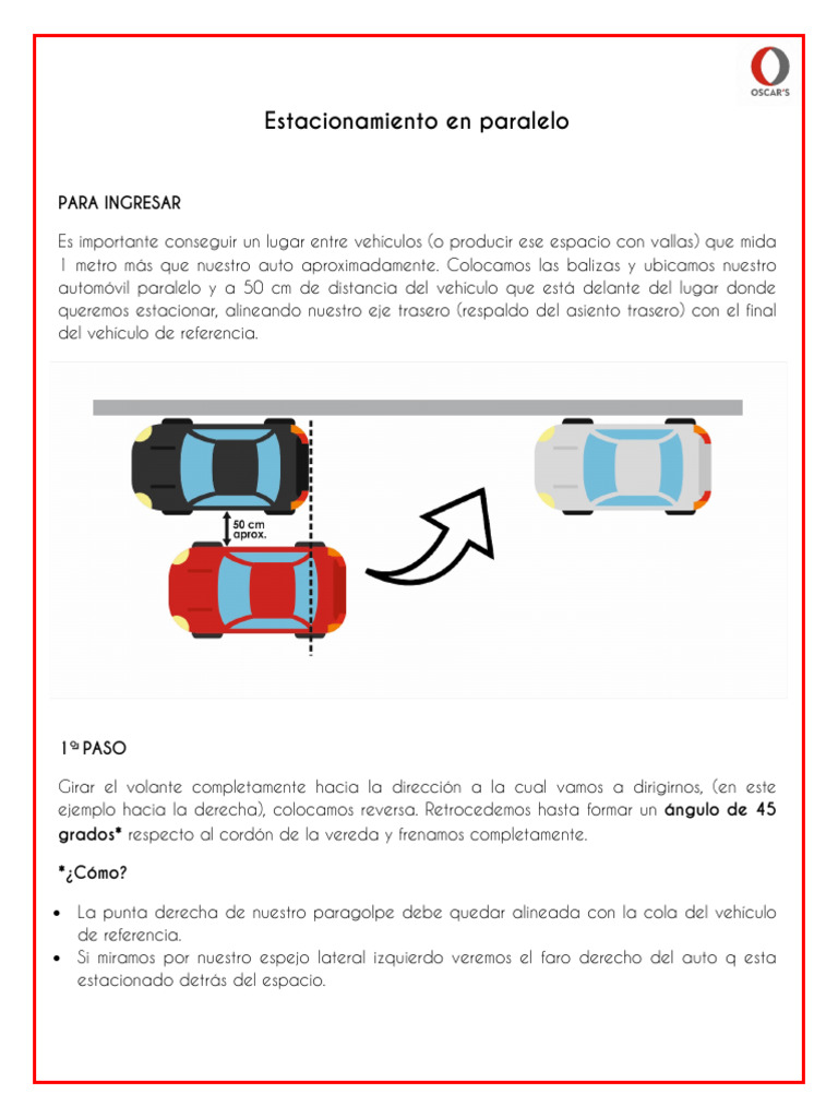 Cómo estacionar en paralelo fácilmente | PDF