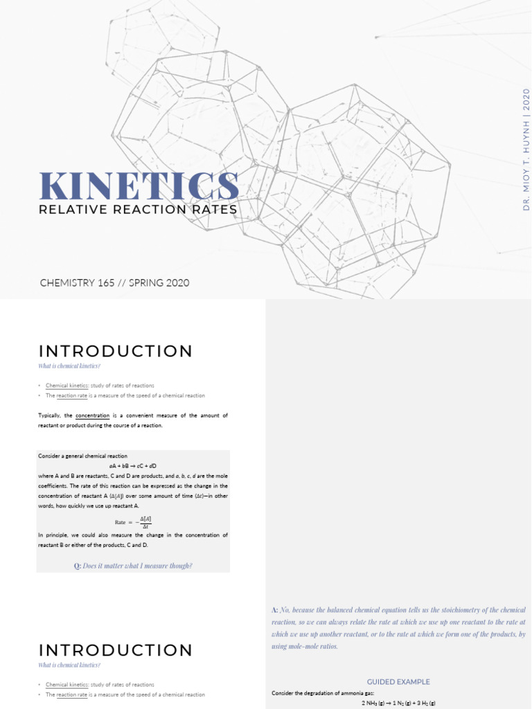 Relative Reactions Rates | PDF | Reaction Rate | Chemical Kinetics