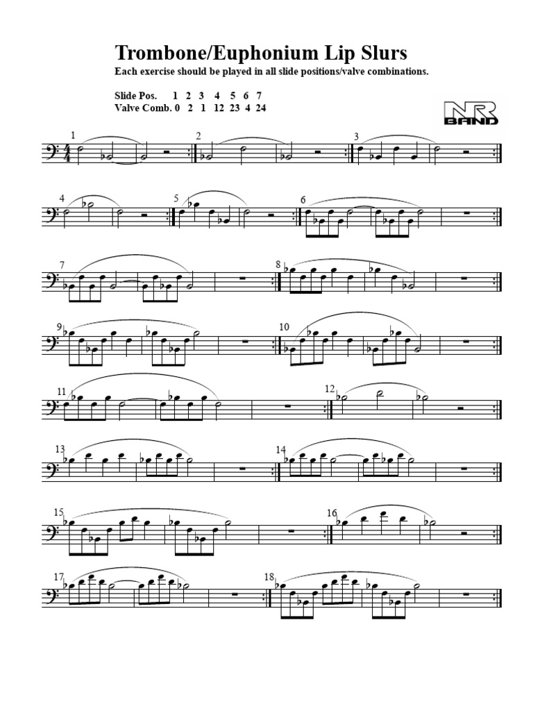 Tromb and Euph Lip Slurs | PDF
