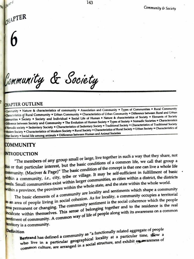 Community and Society-1 by Engr Umar | PDF