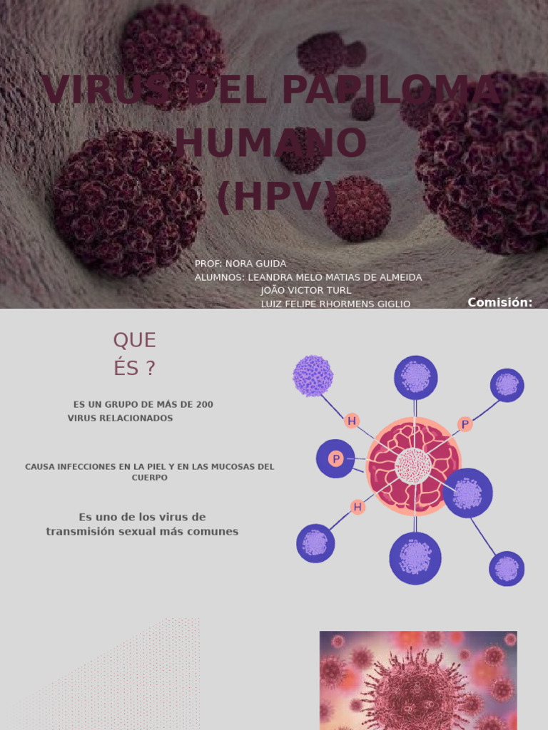 Virus del Papiloma Humano: Infecciones y Prevención | PDF | Virus ...