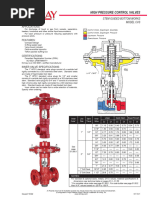 Kimray - High Pressure Control Valves Cut Sheets | PDF | Valve | Heat Treating