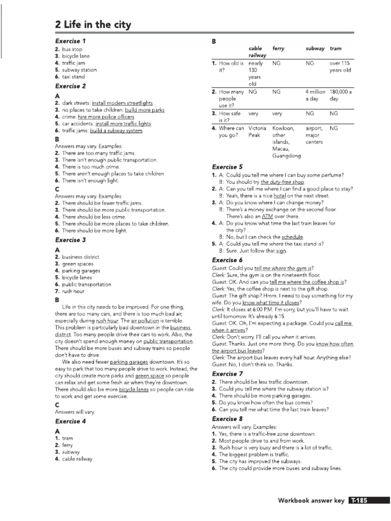Unit 2 Answer Keys | PDF