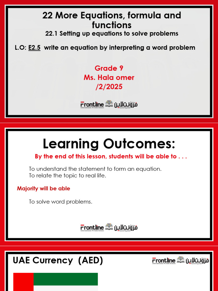 Grade 9 Equations and Word Problems | PDF | Area | Rectangle