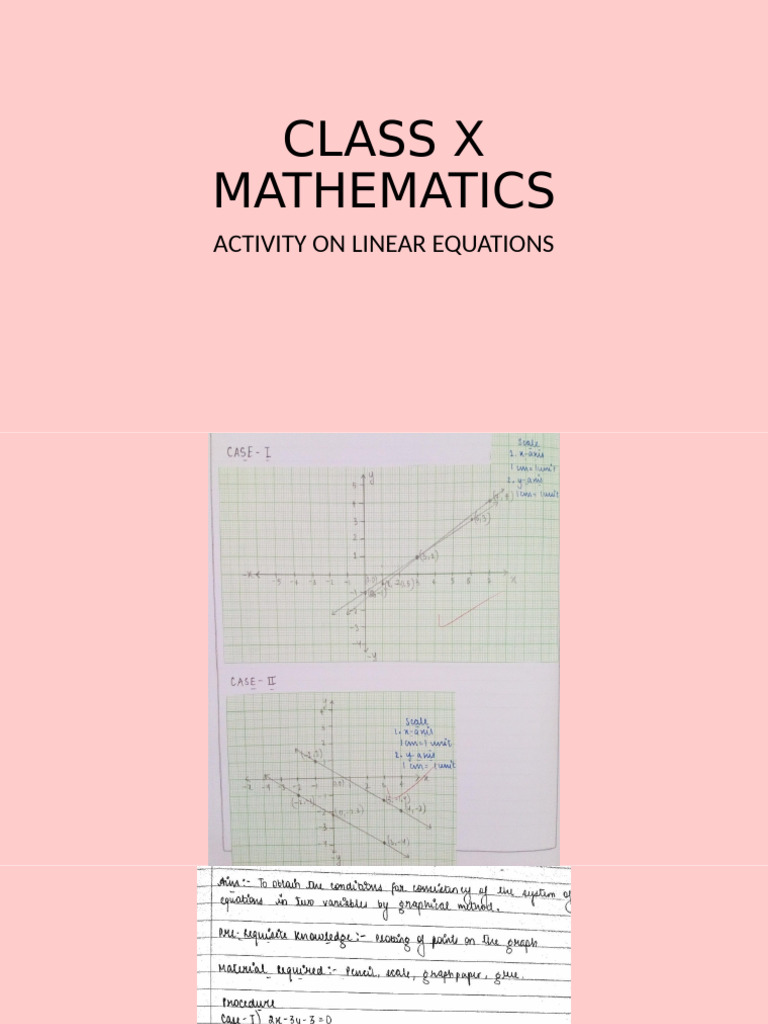 Act - Linear Eqns - Class X | PDF