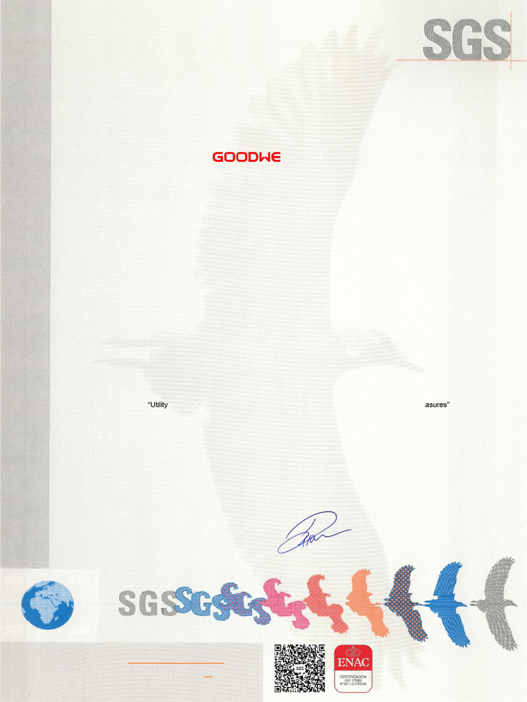 GW_XS-G3_Certificate-UNE217002 | PDF | Energía solar | Fotovoltaica