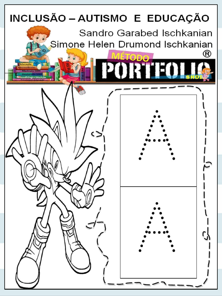 Metodo Portifolio Alfabeto Pontilhado Letra Bastao Sonic Simone H D ...