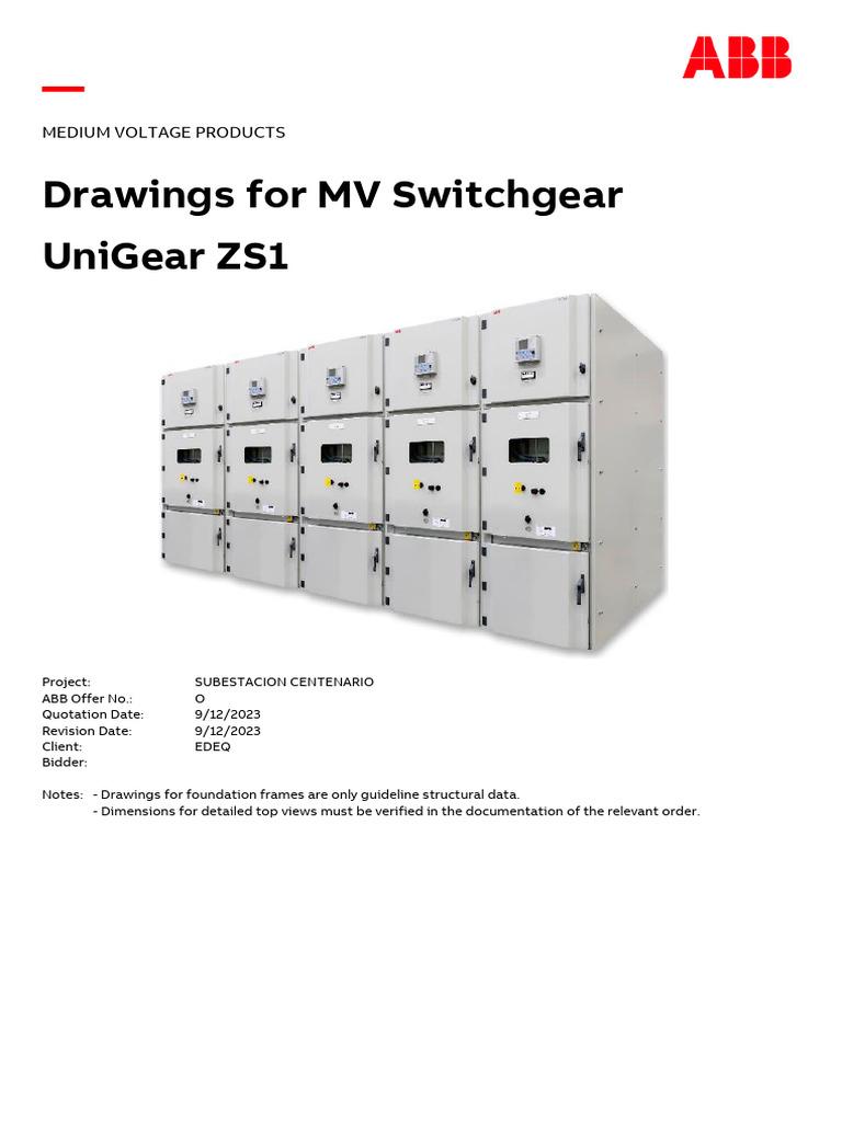 MV Switchgear Drawings for EDEQ Project | PDF | Electric Power ...