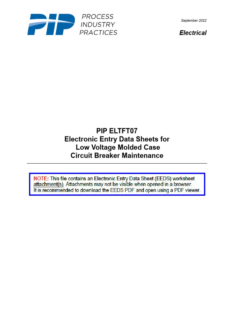 ELTFT07_EEDS | PDF | Specification (Technical Standard) | Electrical Engineering
