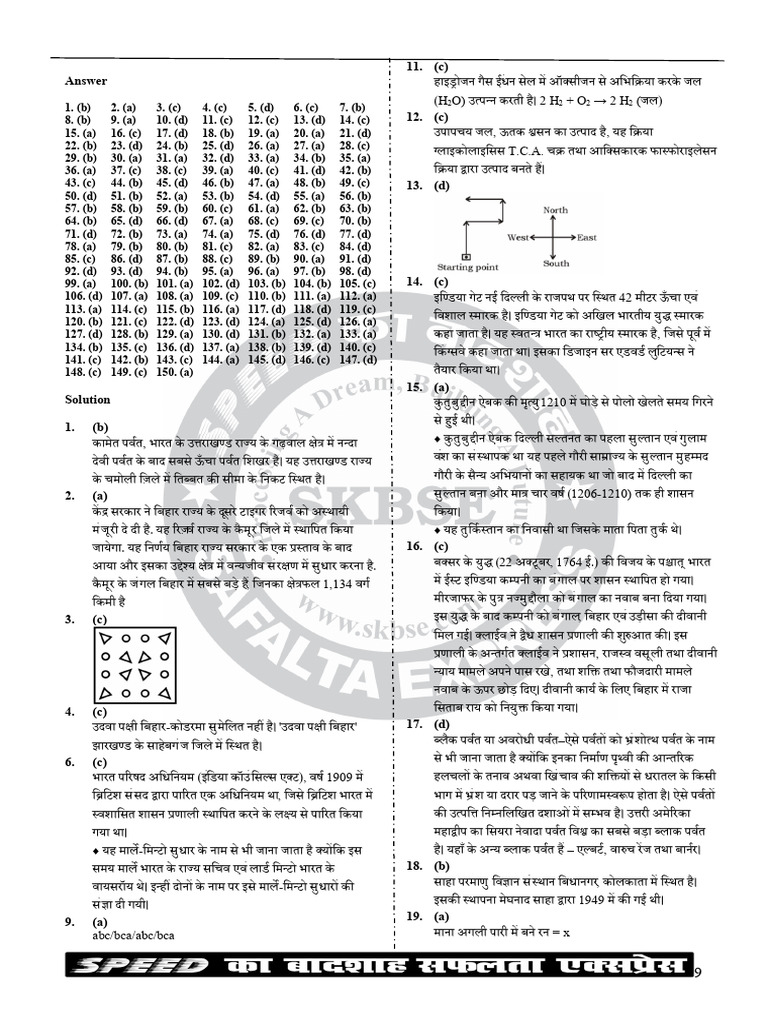 17 FEBRUARY BSSC SOL | PDF