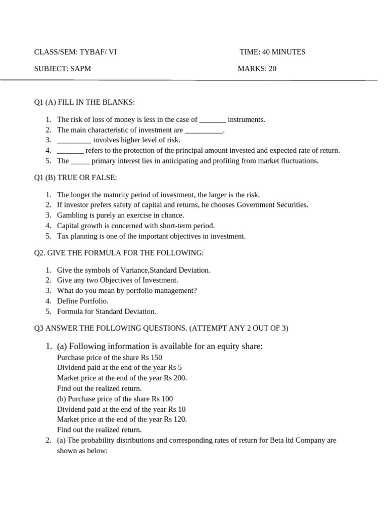 Tybaf-Sapm Set Ii | PDF