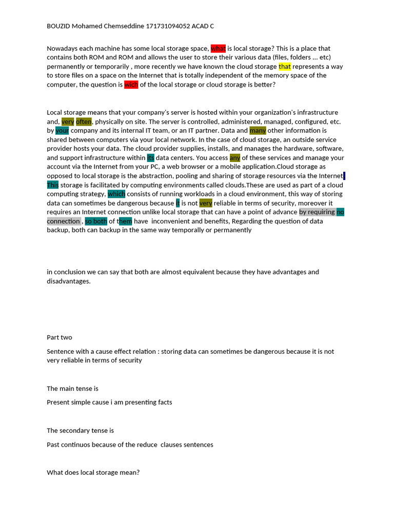 Local vs Cloud Storage: Key Differences | PDF | Cloud Computing | Computer Data Storage