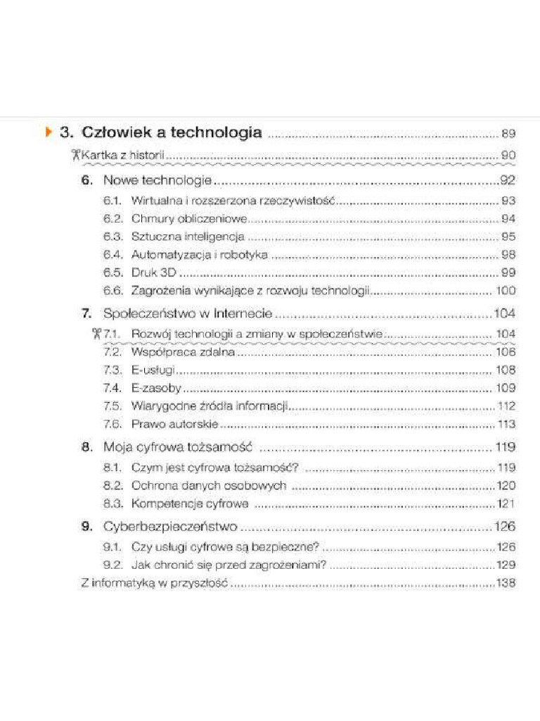 ZAGADNIENIA INFORMATYKA CZŁOWIEK A TECHNOLOGIA | PDF