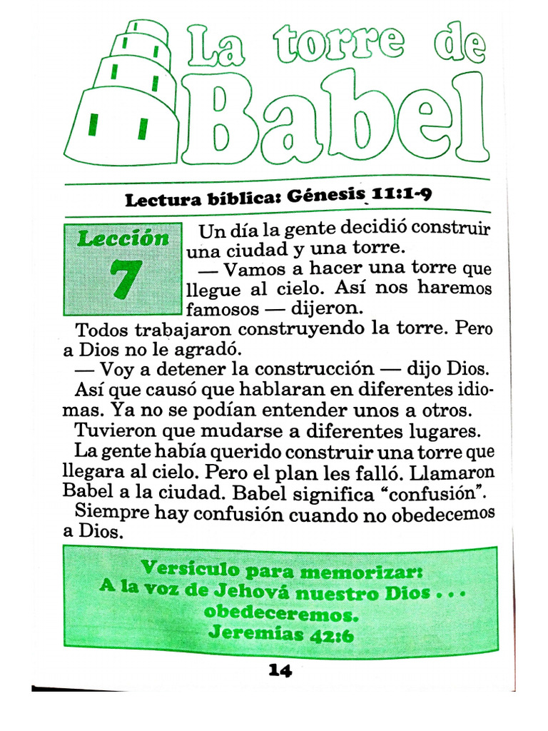 Lección 7 La Torre de Babel | PDF