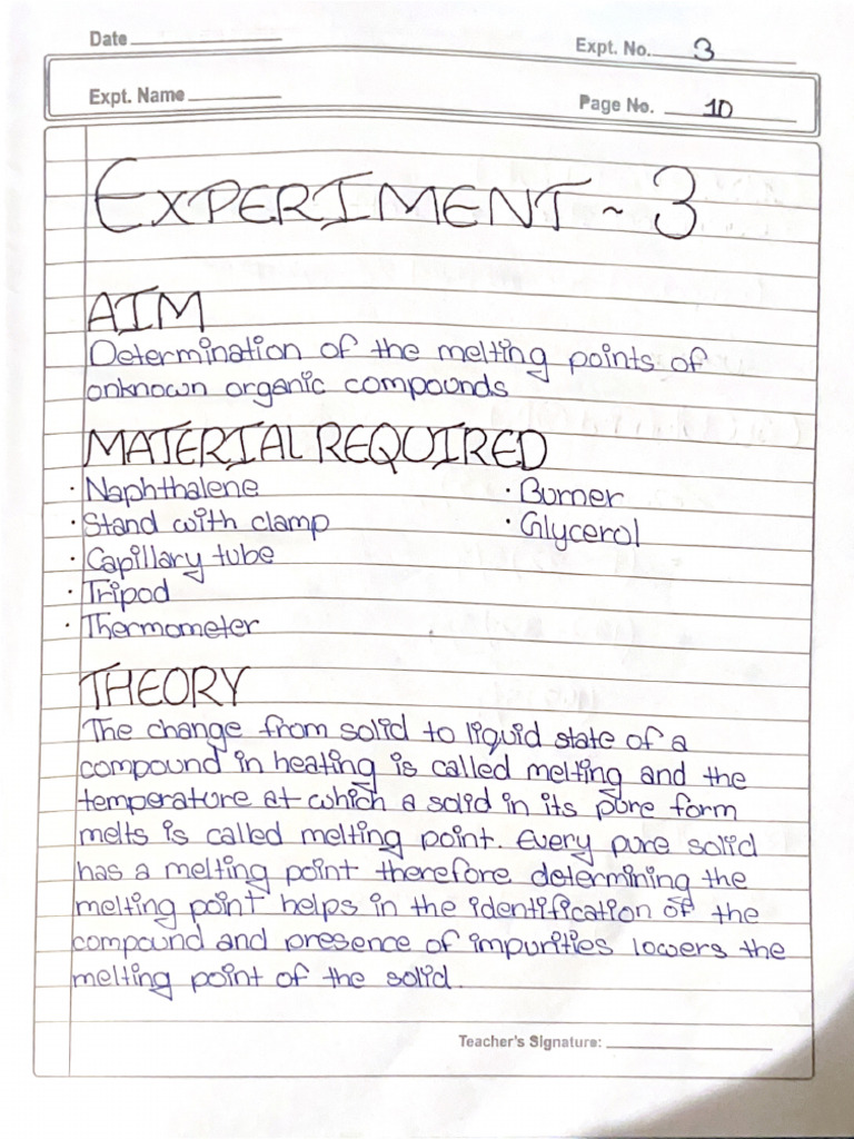 Chemistry 3rd Experiment | PDF