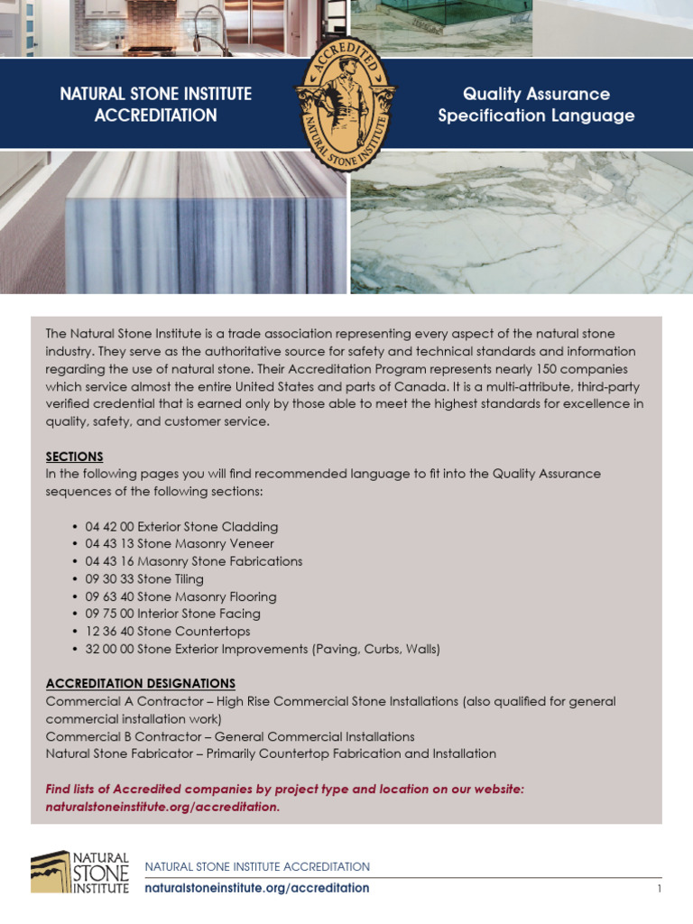 accreditation-quality assurance sample language-final | PDF | Surety ...