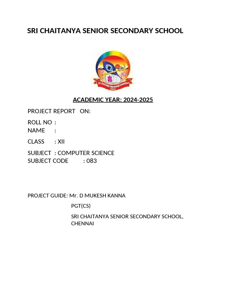 Computer Science Project | PDF | Software Testing | System