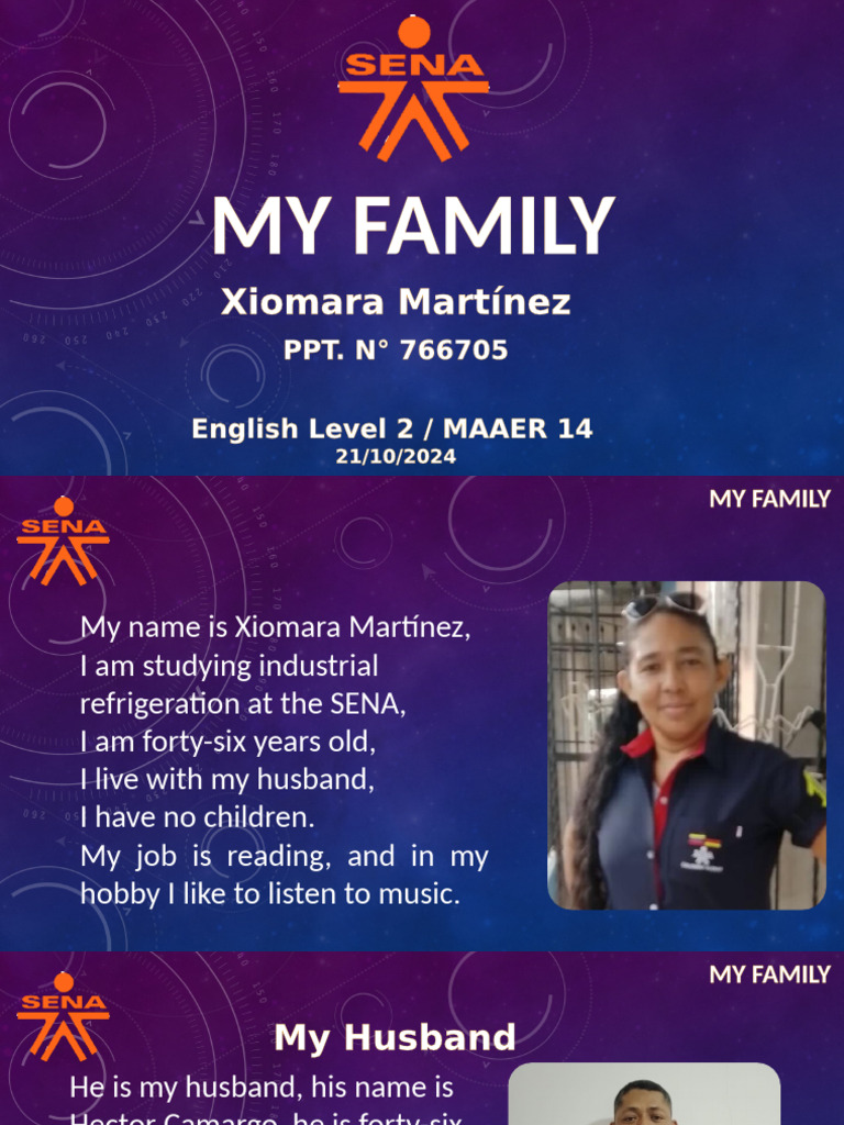 Xiomara Martinez Sena MAAER 14 My Family | PDF