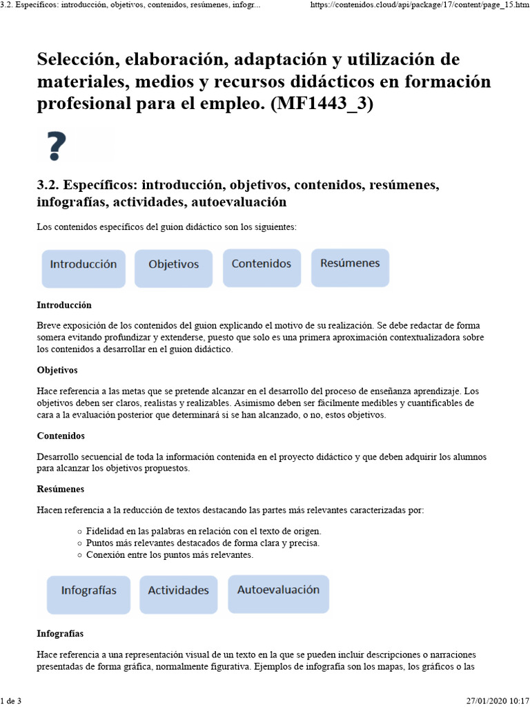 Selección, Elaboración, Adaptación y Utilización de Materiales, Medios y Recursos Didácticos en ...