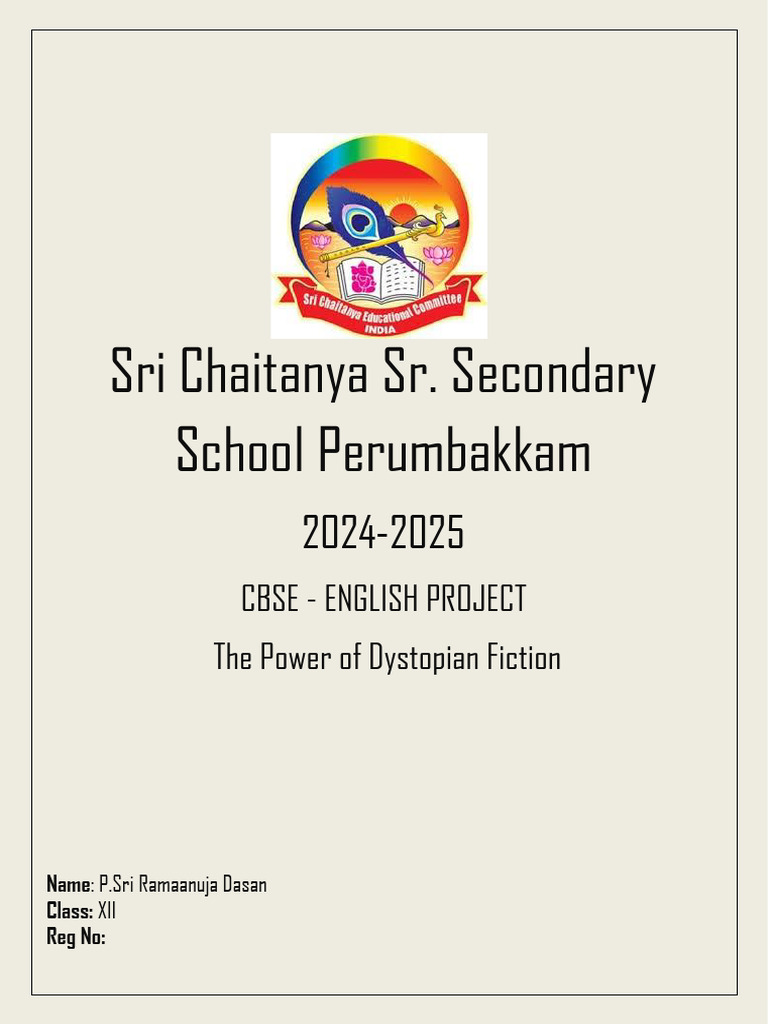 The Power of Dystopian Fiction - PDF (1) (English Project Class 12 ...