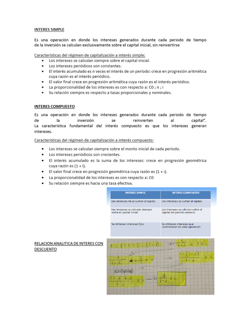 Interés Simple vs Compuesto: Claves Financieras | PDF