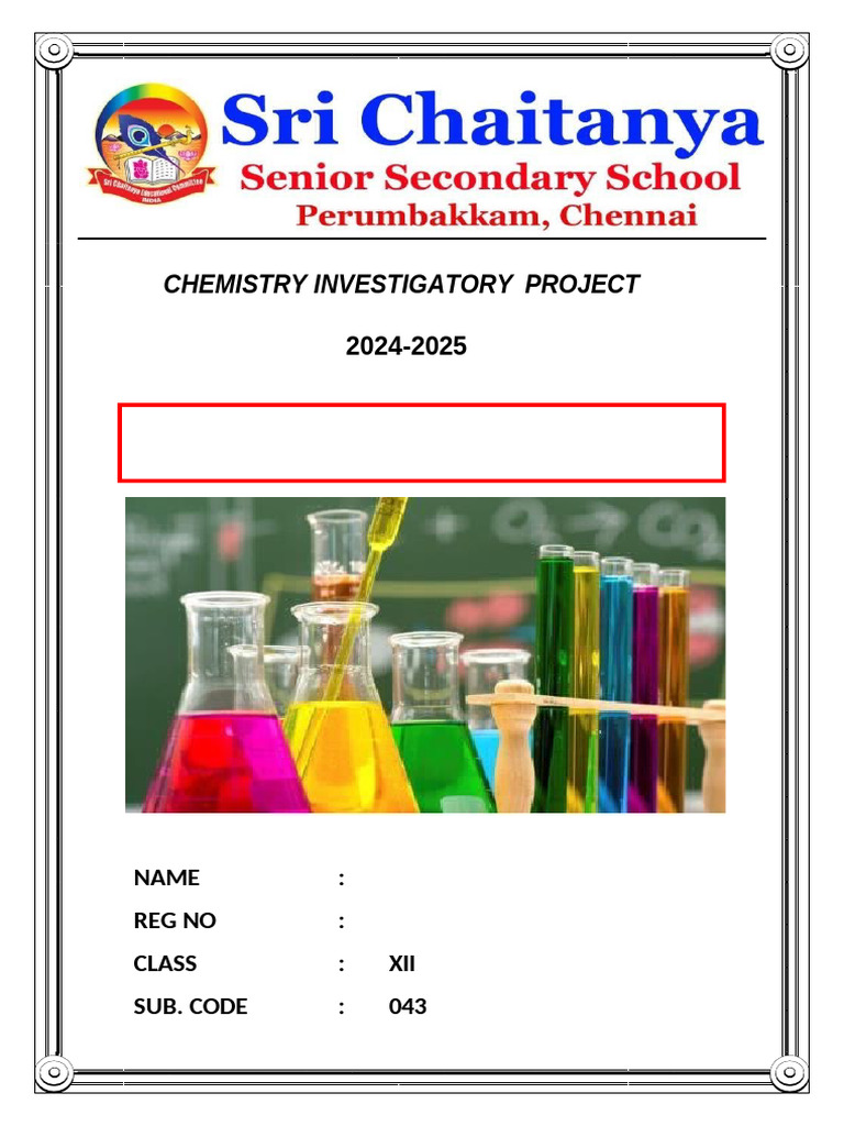 CHEM PROJECT | PDF | Enzyme | Digestion