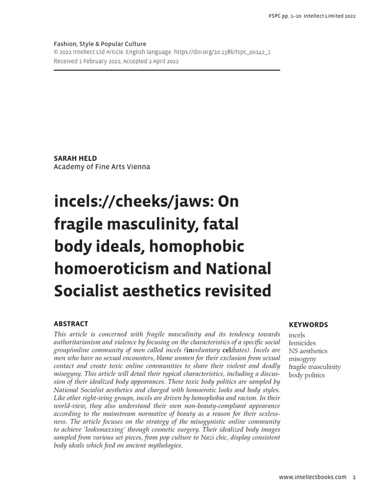 Incels and Toxic Masculinity Explored | PDF | Masculinity | Fascism