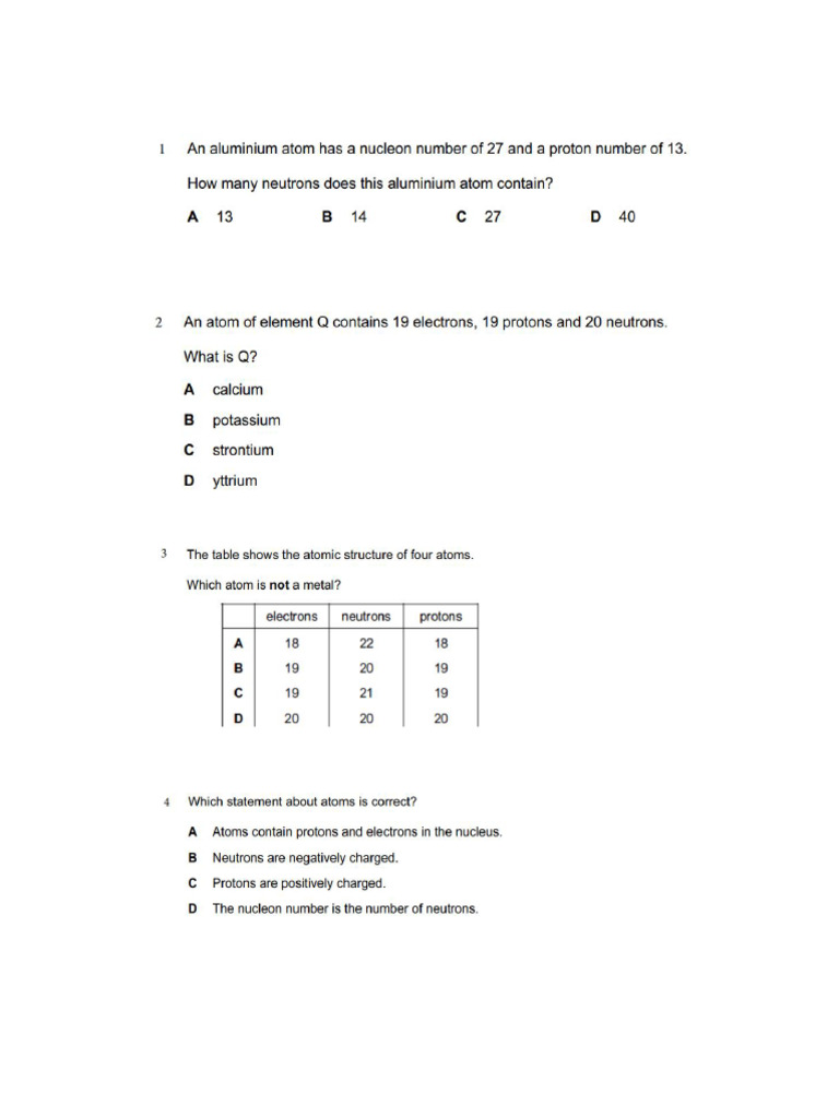 Toddle 06aa35fb 0adc 4b57 b880 7a8c3c254684 Atomic Structure Homework | PDF