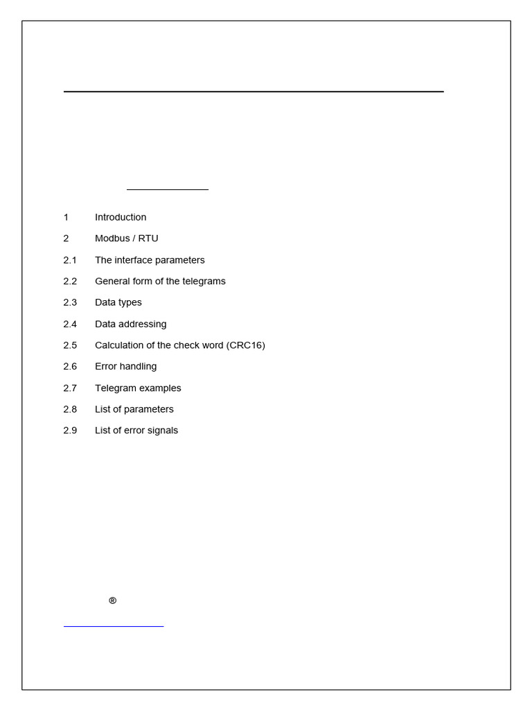 MODBUS-Beschreibung Zu OEXD - OKR7 - en | PDF | Computer Data | Data ...