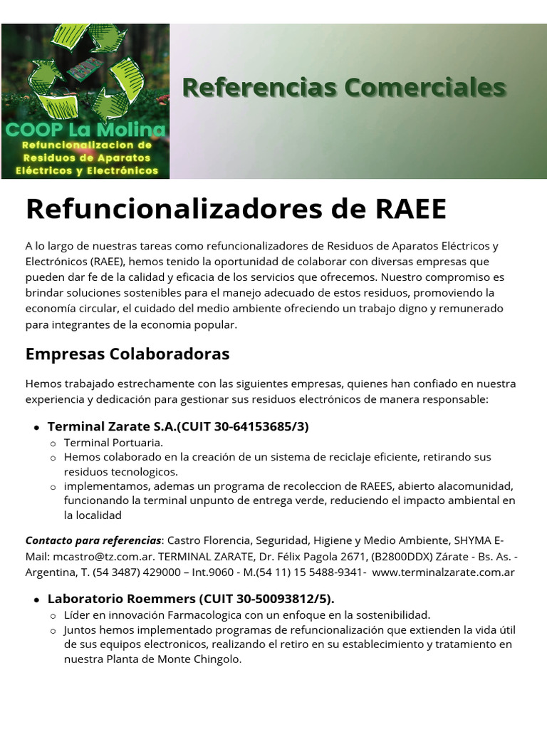 Servicios Sostenibles de RAEE | PDF | Residuos | Entorno natural