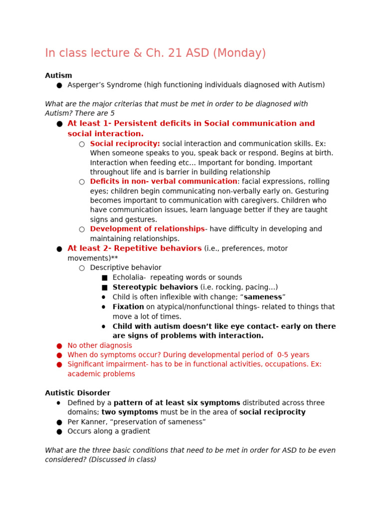 Autism Spectrum Disorder | PDF | Autism | Tourette Syndrome