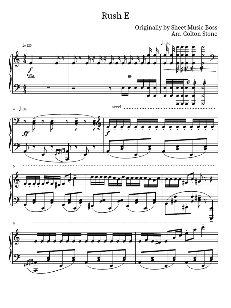 Rush e Notes Piano | PDF