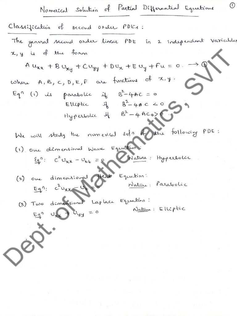 Module 4 - Numerical Solution of PDE | PDF