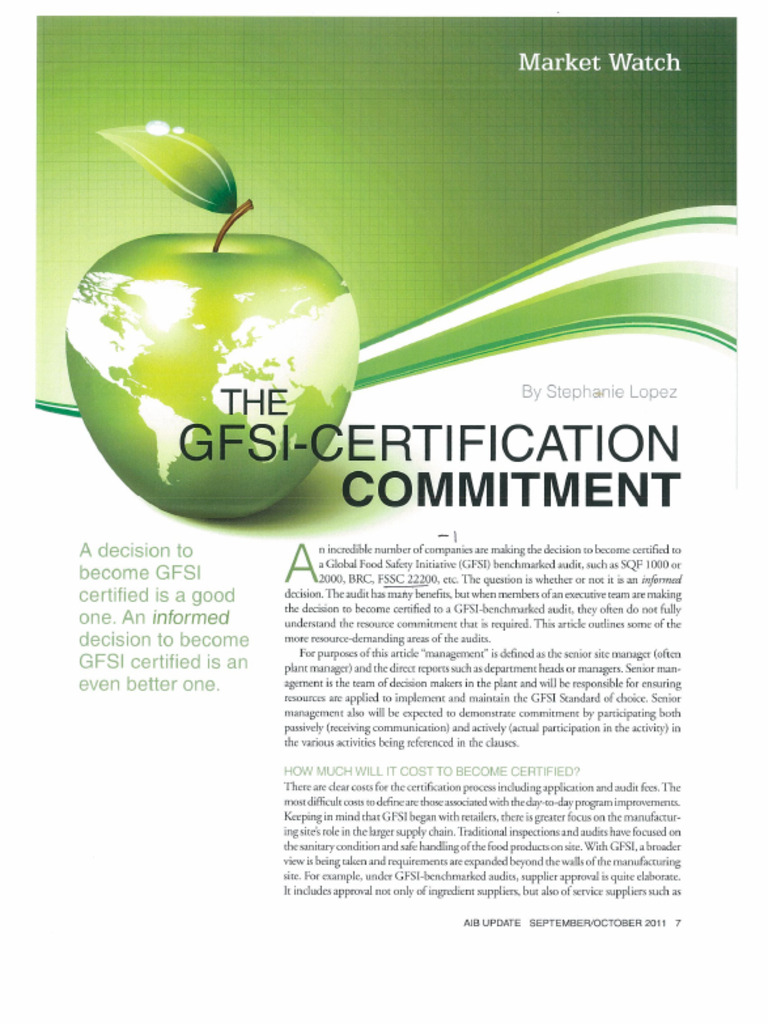 Gfsi-Fssc 22200 | PDF