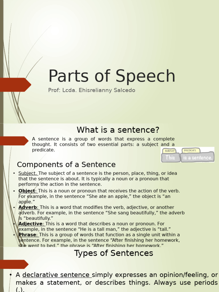 Understanding Parts of Speech | PDF | Verb | Noun
