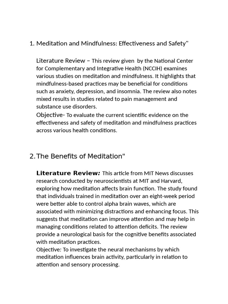 Meditation and Mindfulness | PDF