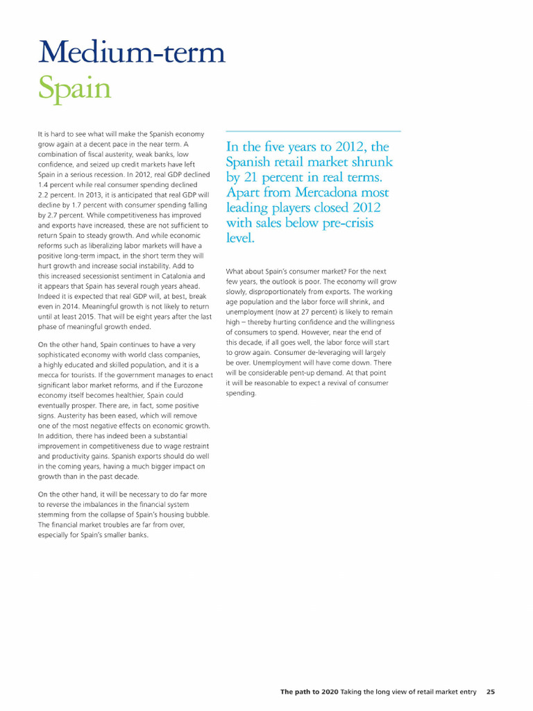 Planet Retail - The Path To 2020 - Spain | PDF