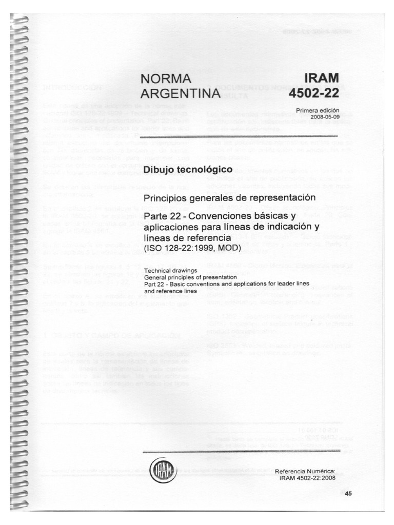 Norma IRAM de Diseño Tecnico 4502-22 | PDF