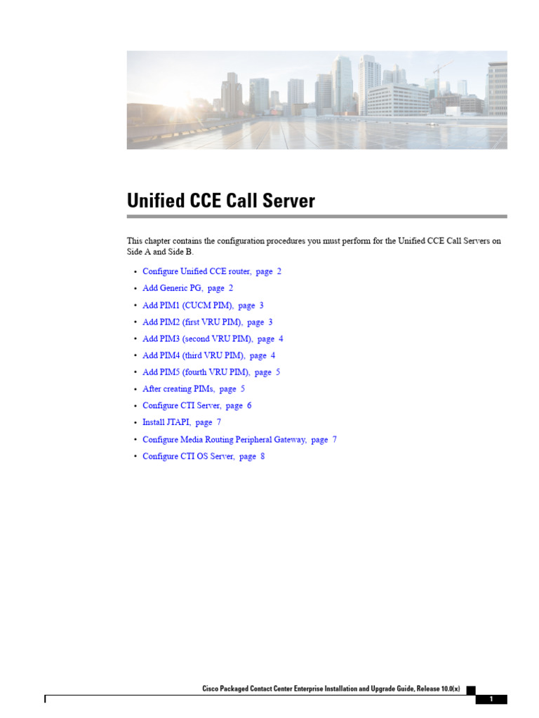 Unified CCE Call Server Setup Guide | PDF | Router (Computing) | Quality Of Service