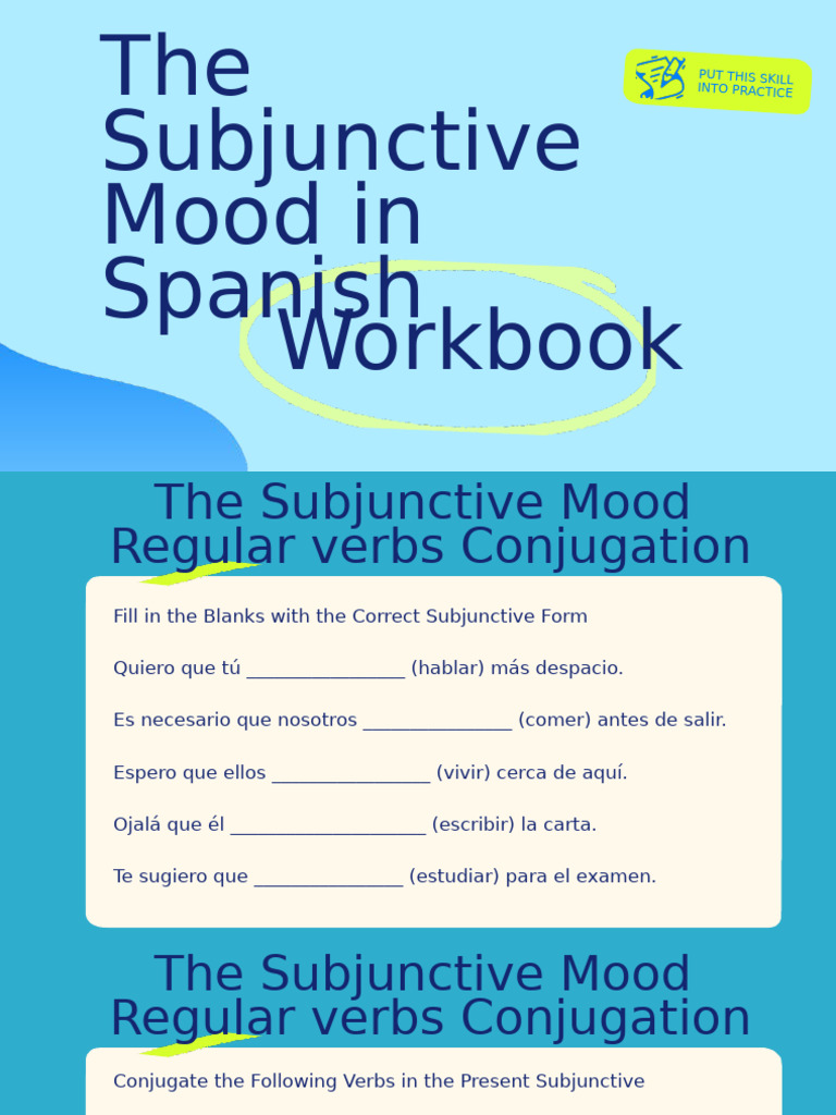 The Subjunctive Mood - Interactive Workbook | PDF