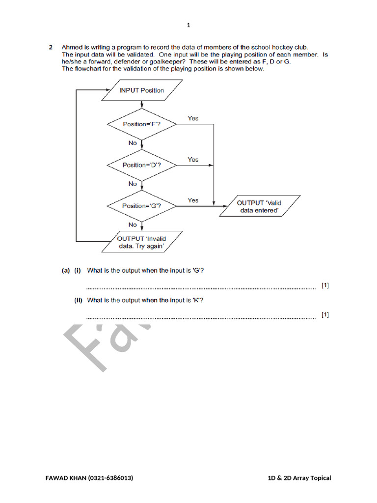 Arrays 1D & 2D shorted | PDF