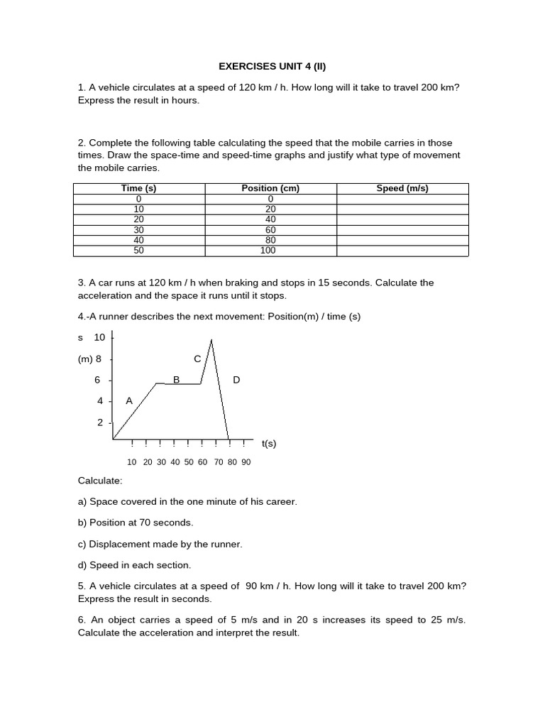 Exercises Unit 4 II | PDF